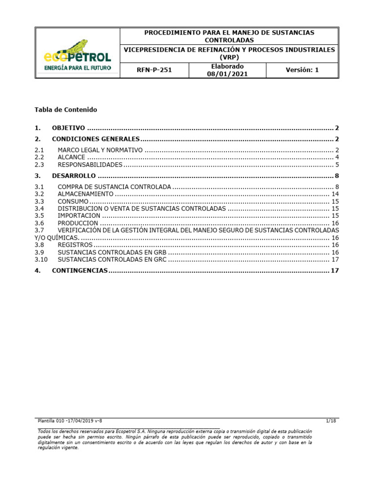 PROCEDIMIENTO_PARA_EL_MANEJO_DE_SUSTANCIAS_CONTROLADAS | PDF