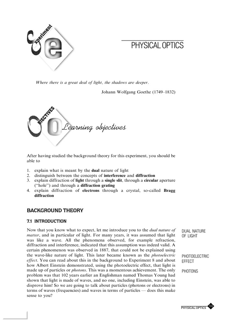 Practical Study Manual FICPractical | PDF | Diffraction | Wavelength