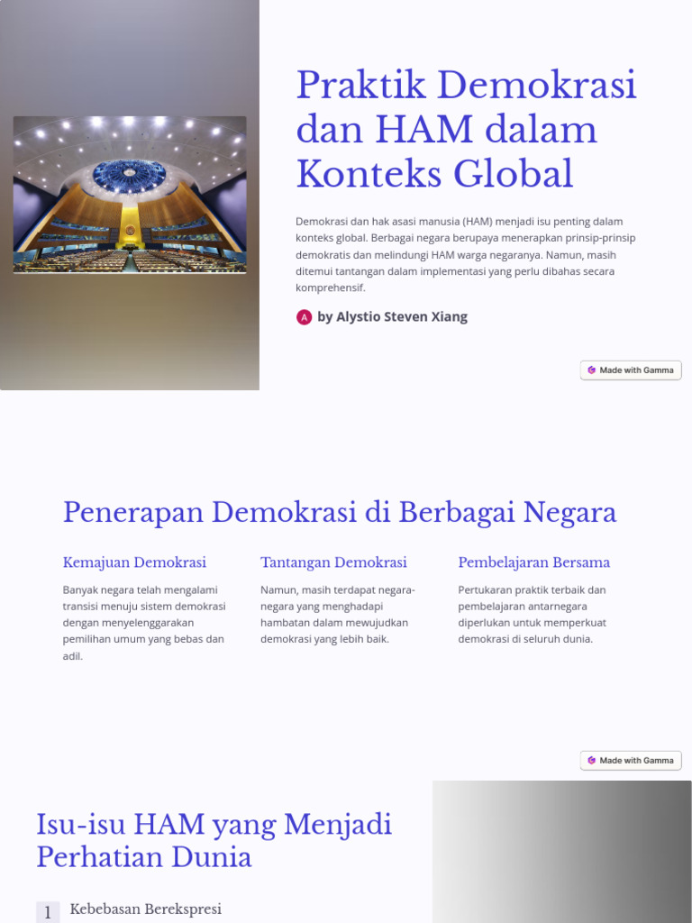 Praktik Demokrasi Dan HAM Dalam Konteks Global | PDF