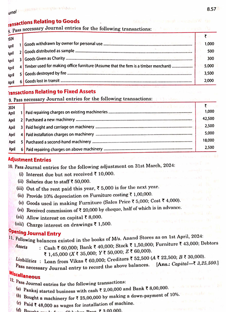 Accounts Journal Entries | PDF