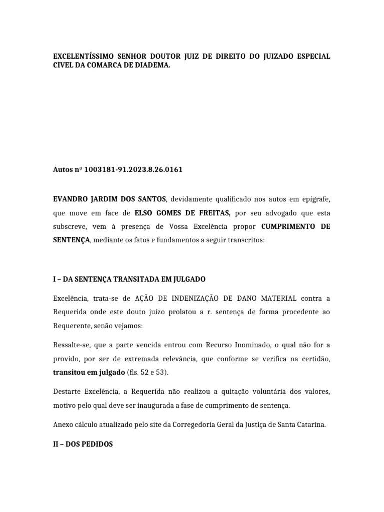 Cumprimento Sentenca | PDF