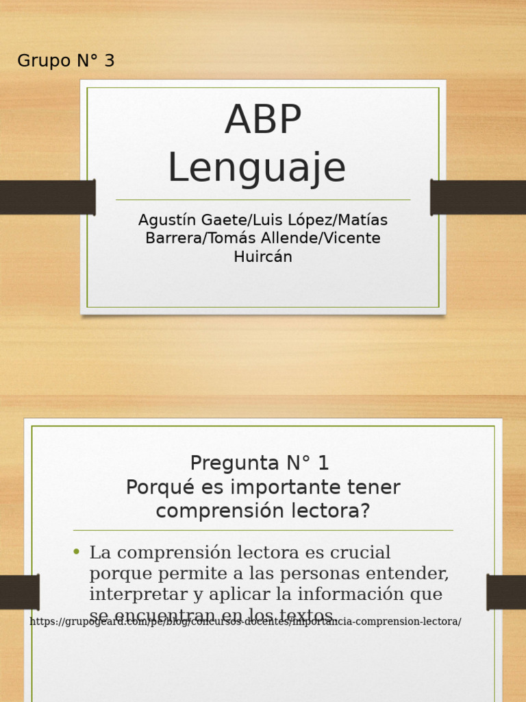 ABP Lenguaje: Grupo #3 | PDF