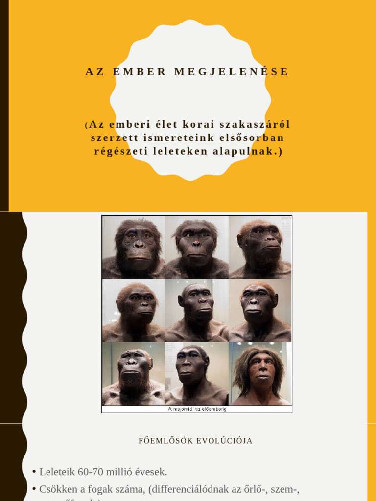 Az Ember Megjelenése Classroom | PDF