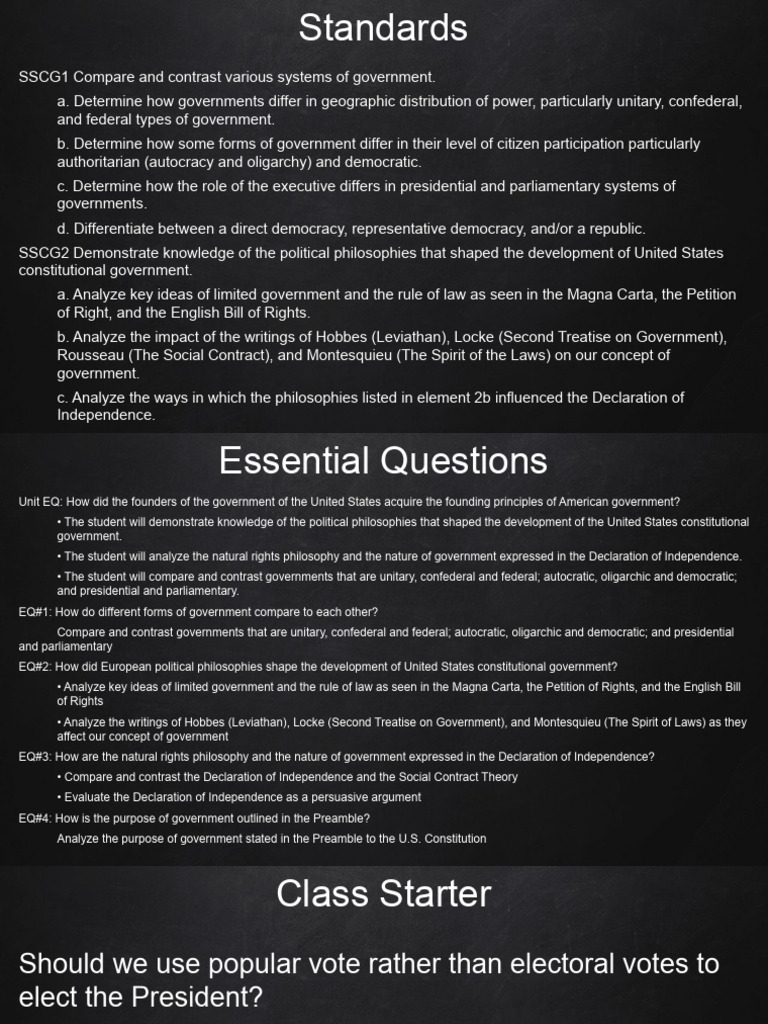 Unit 1 Foundations of American Government Notes (Scott) | PDF