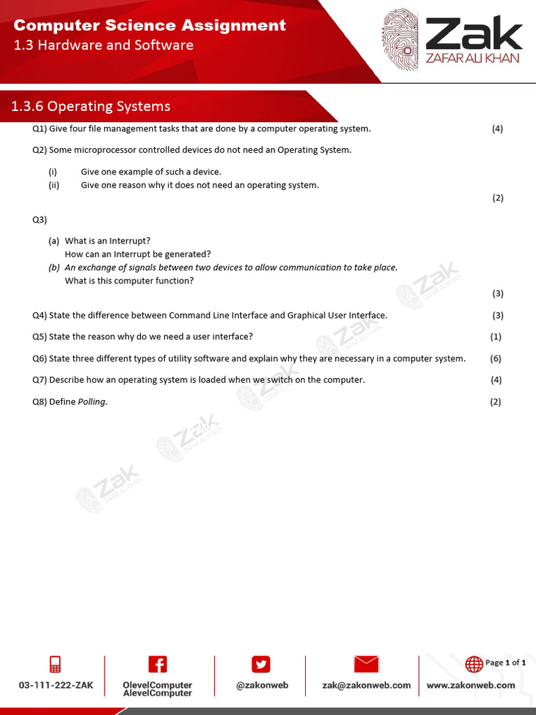 Assignment2 Operating System (O-Levels) | PDF