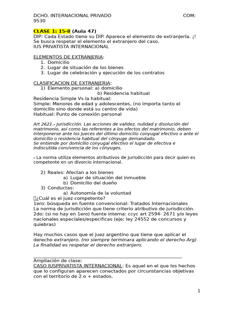 Derecho Int. Privado - Actualizado 16-9 | PDF