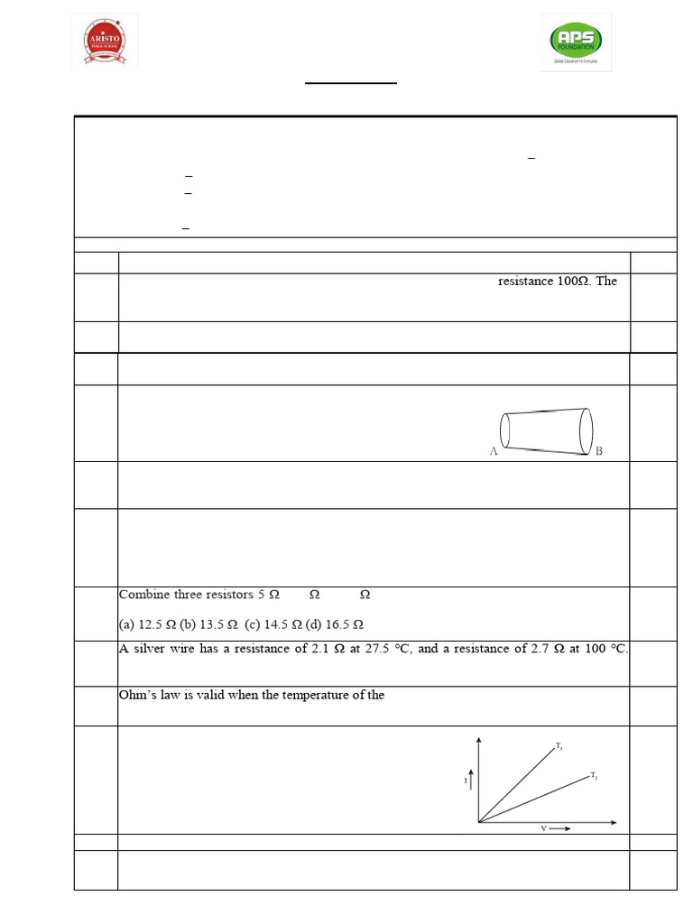 Slip Test - 03 Physics | PDF