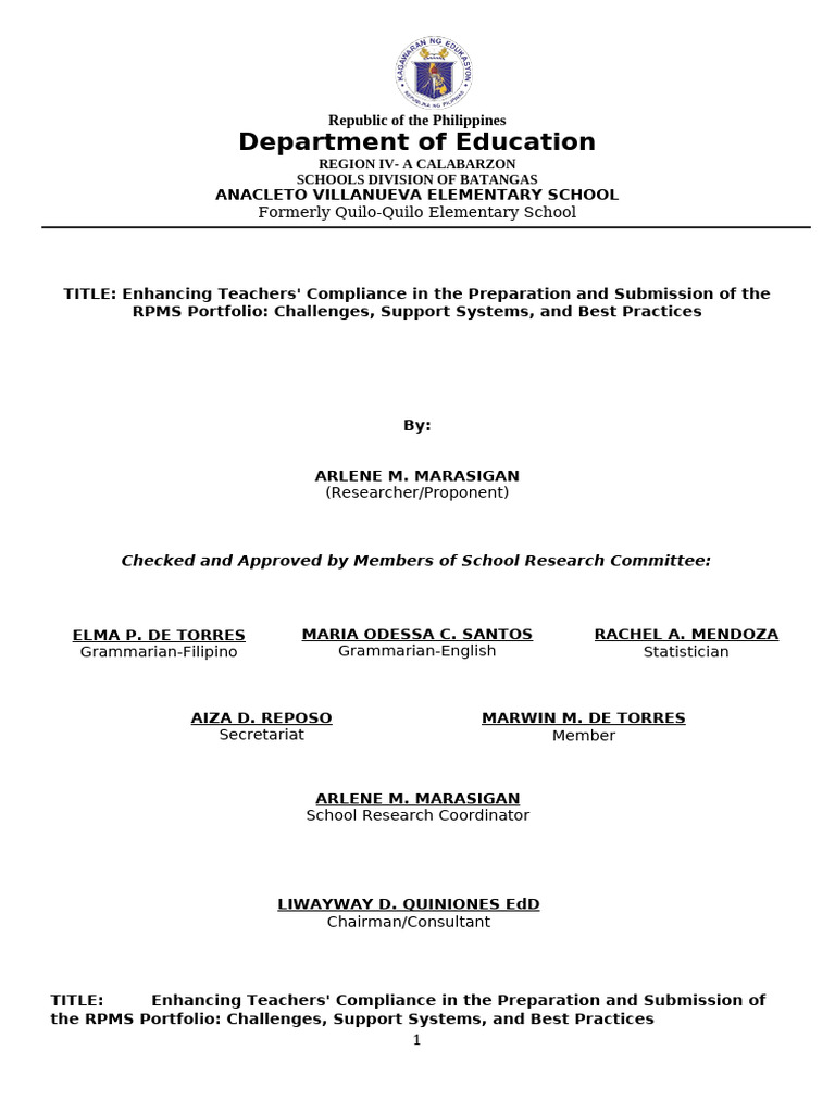 ACTION-RESEARCH-template | PDF