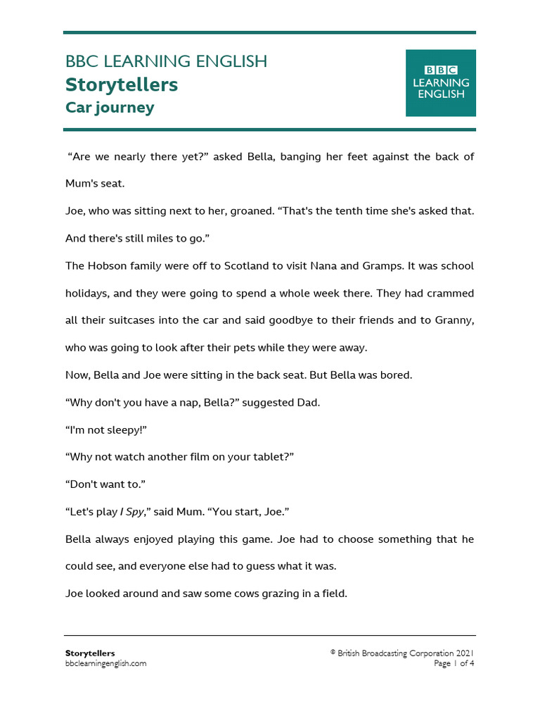 BBC Storytellers Car Journey | PDF