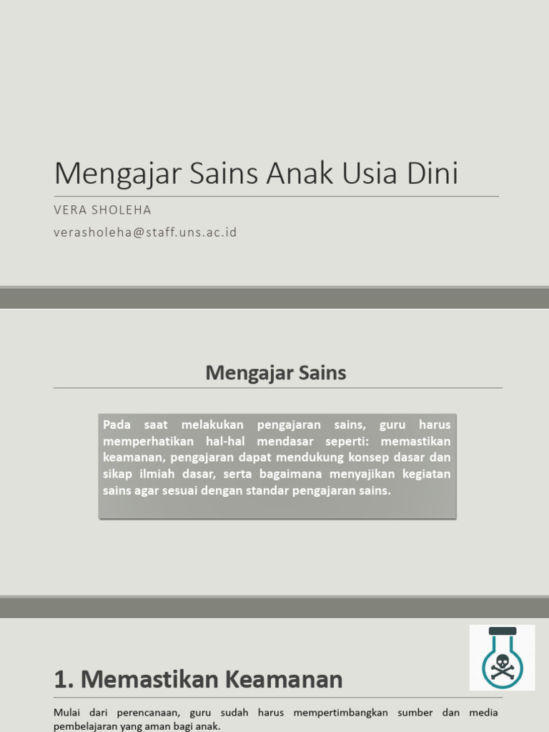 Topik 6. Mengajar Sains AUD | PDF