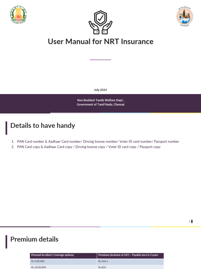 User Manual For NRT Insurance | PDF