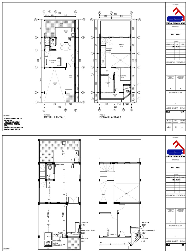 R1 Type 80 Denah STR Mep | PDF