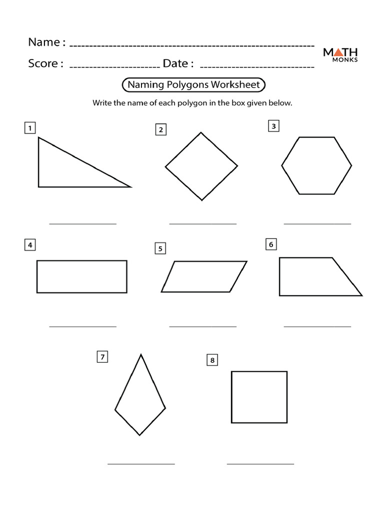 4th Grade Polygon Worksheets | PDF