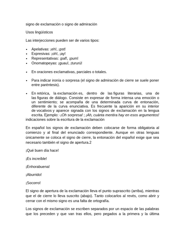 Signo de Admiracion | PDF | Coma | Mecánica del lenguaje