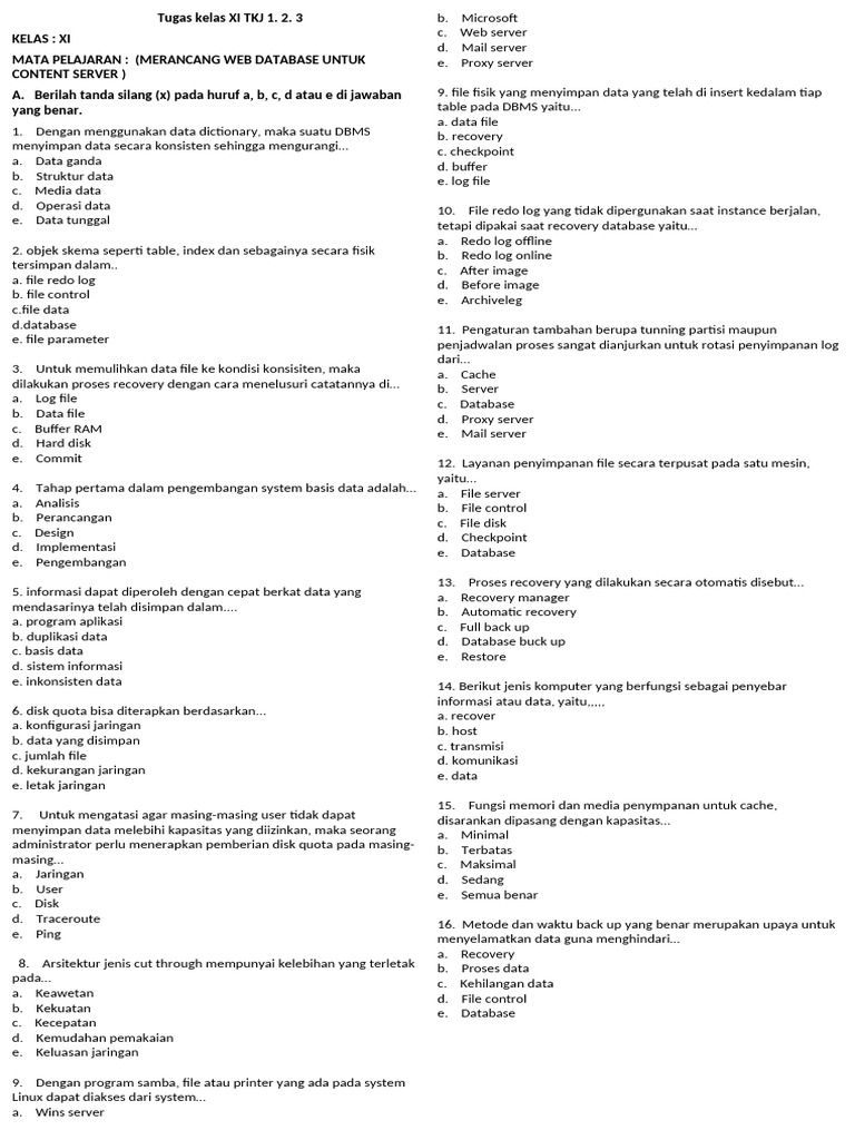 Merancang Web Database Untuk Content Server | PDF