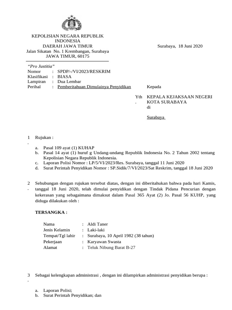 SPDP Aldi Taner Fix | PDF