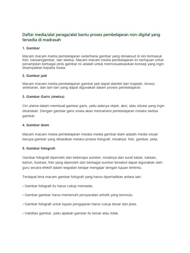DAFTAR NON DIGITAL MTs | PDF
