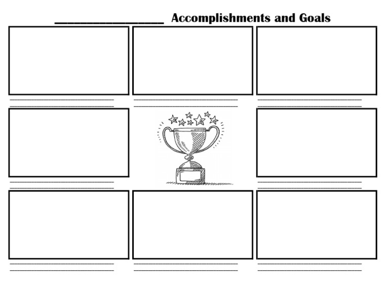 My Accomplishments and Goals Worksheet | PDF