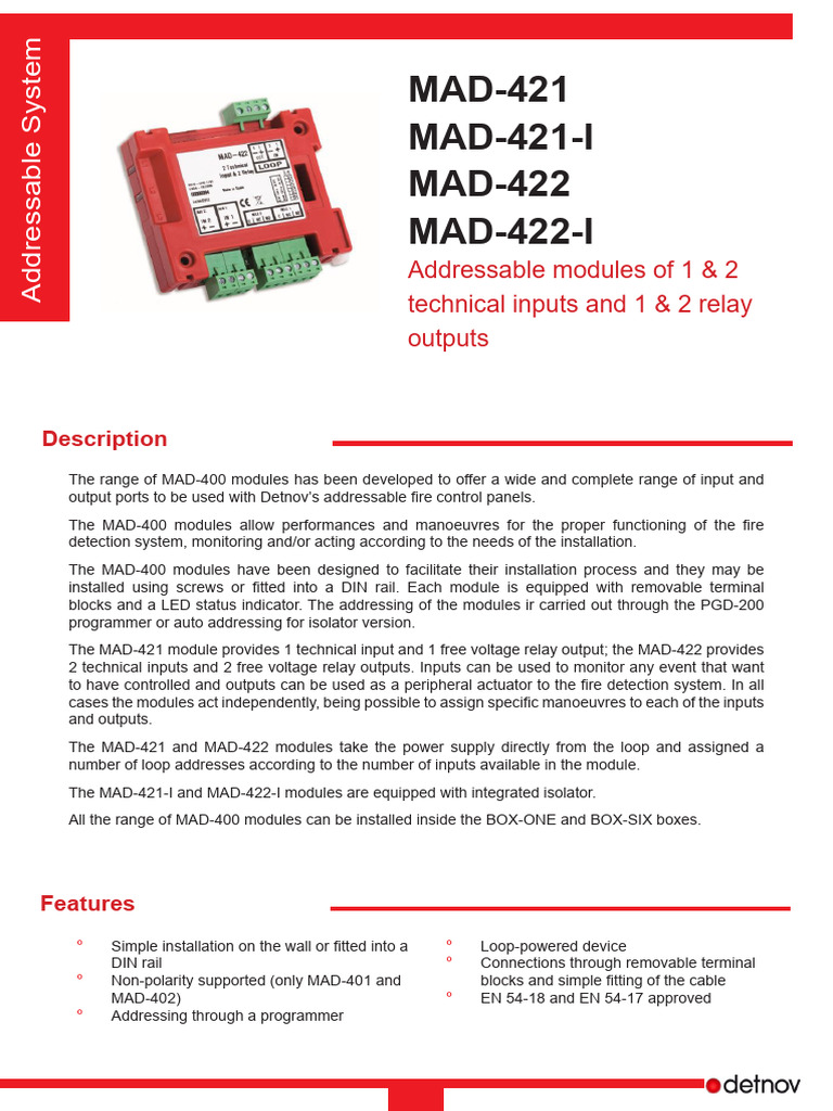 Datasheet - MAD 422 - I DS 204 en 2019 A | PDF