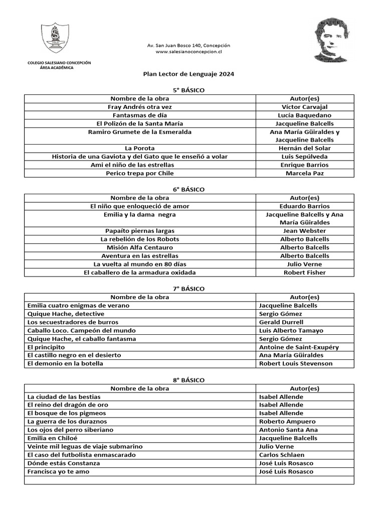 Plan Lector Lenguaje | PDF