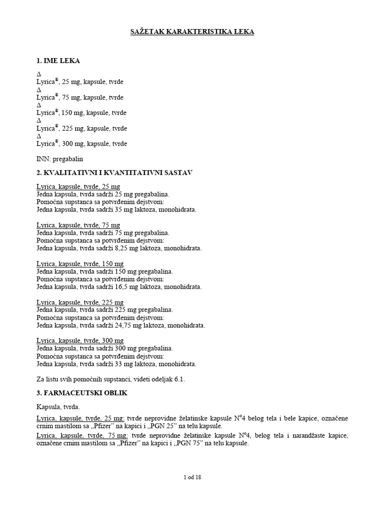 Sažetak Karakteristika Leka | PDF