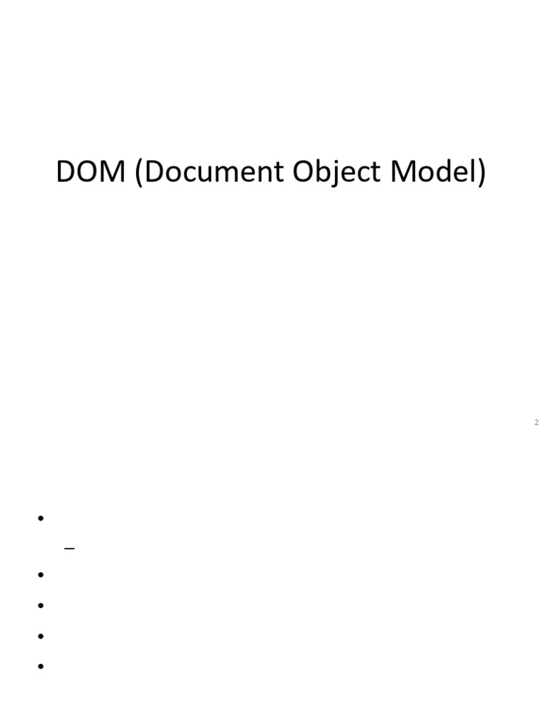 DOM (Document Object Model) | PDF