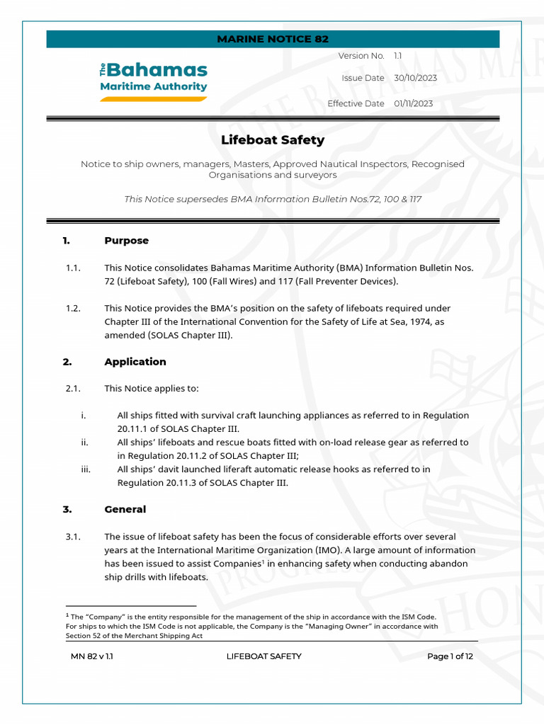 MN082 Lifeboat Safety | PDF