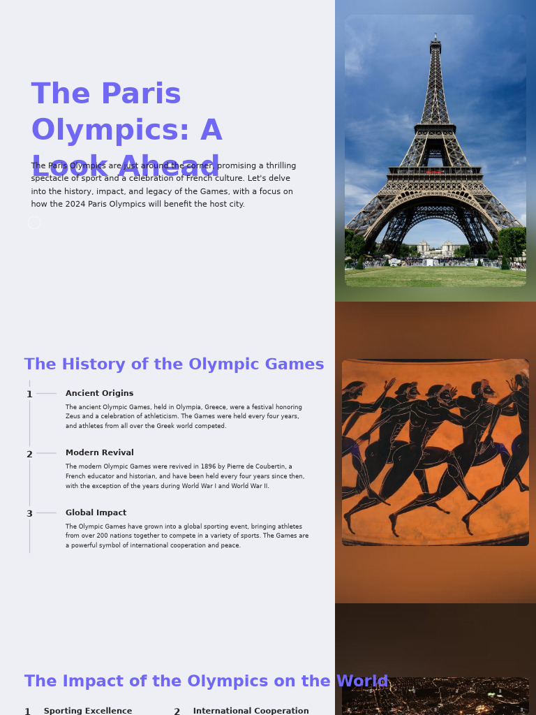 The Paris Olympics A Look Ahead | PDF