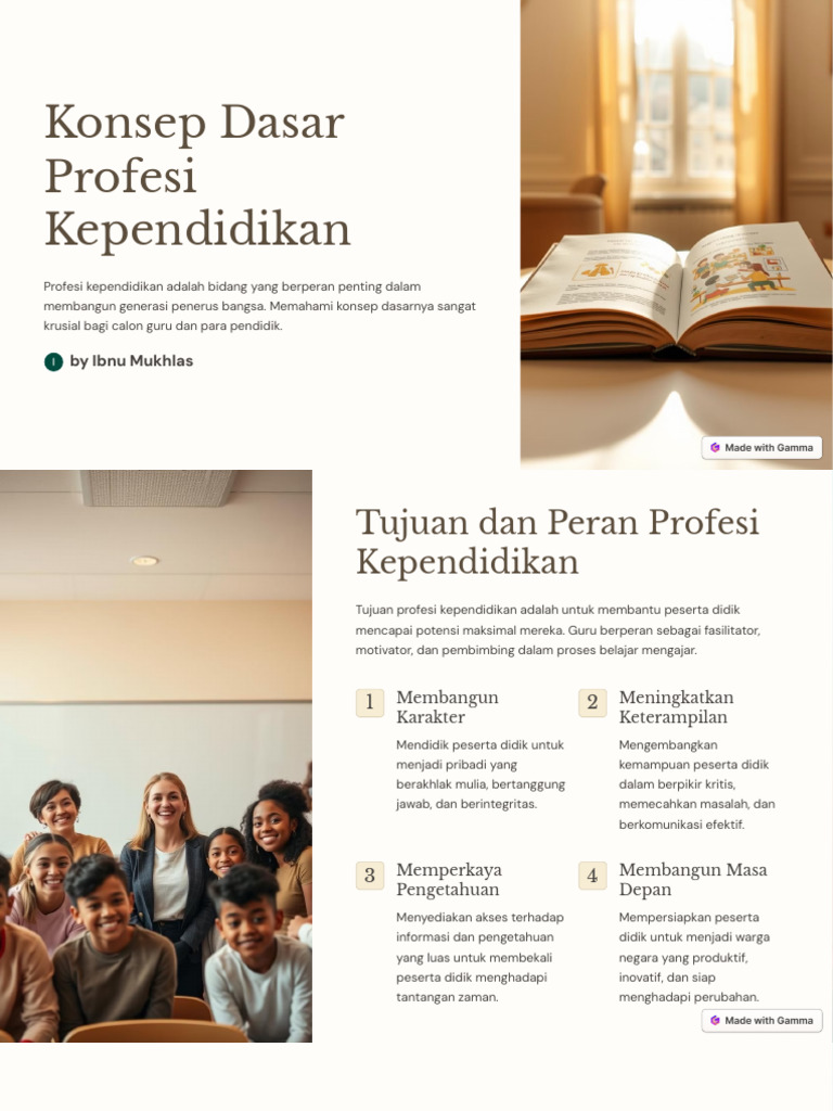 Konsep Dasar Profesi Kependidikan | PDF