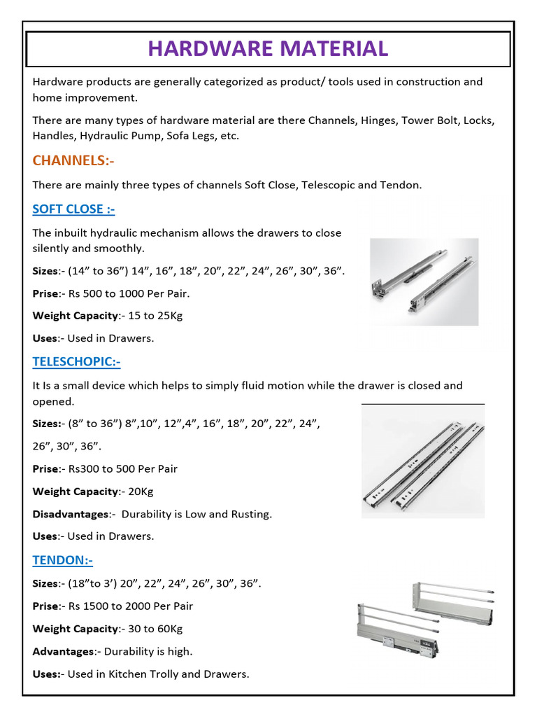 Hardware Material 600 - Removed | PDF