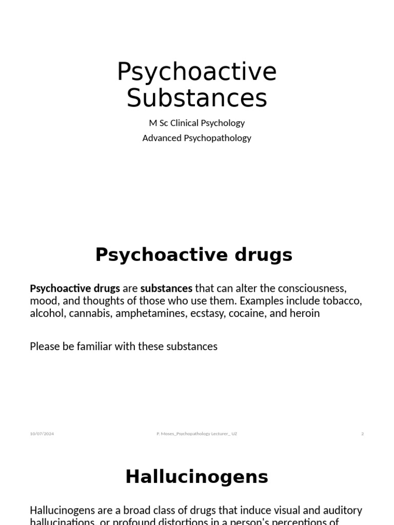 Psychoactive Substances | PDF | Hallucinogen | Opioid