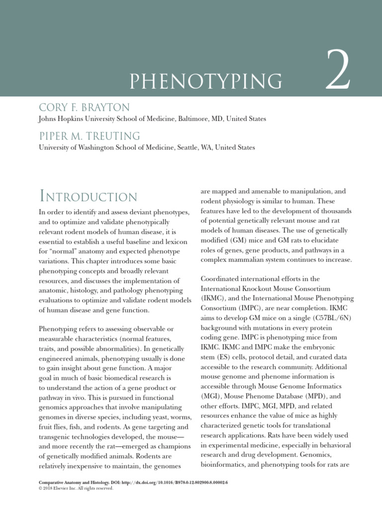 2---Phenotyping_2018_Comparative-Anatomy-and-Histology | PDF