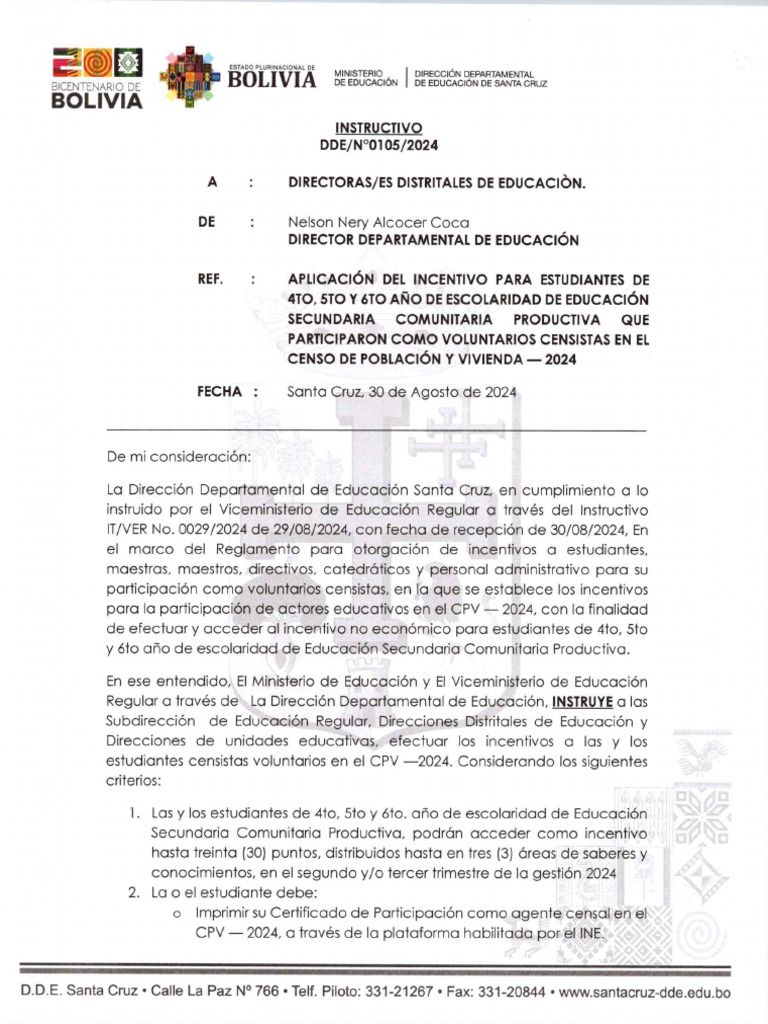 Instructivo Dde-N°105 | PDF