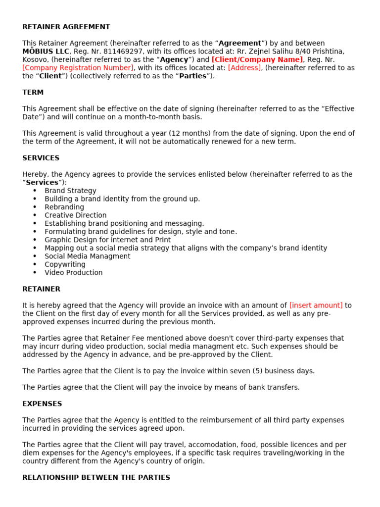 Retainer Agreement | PDF