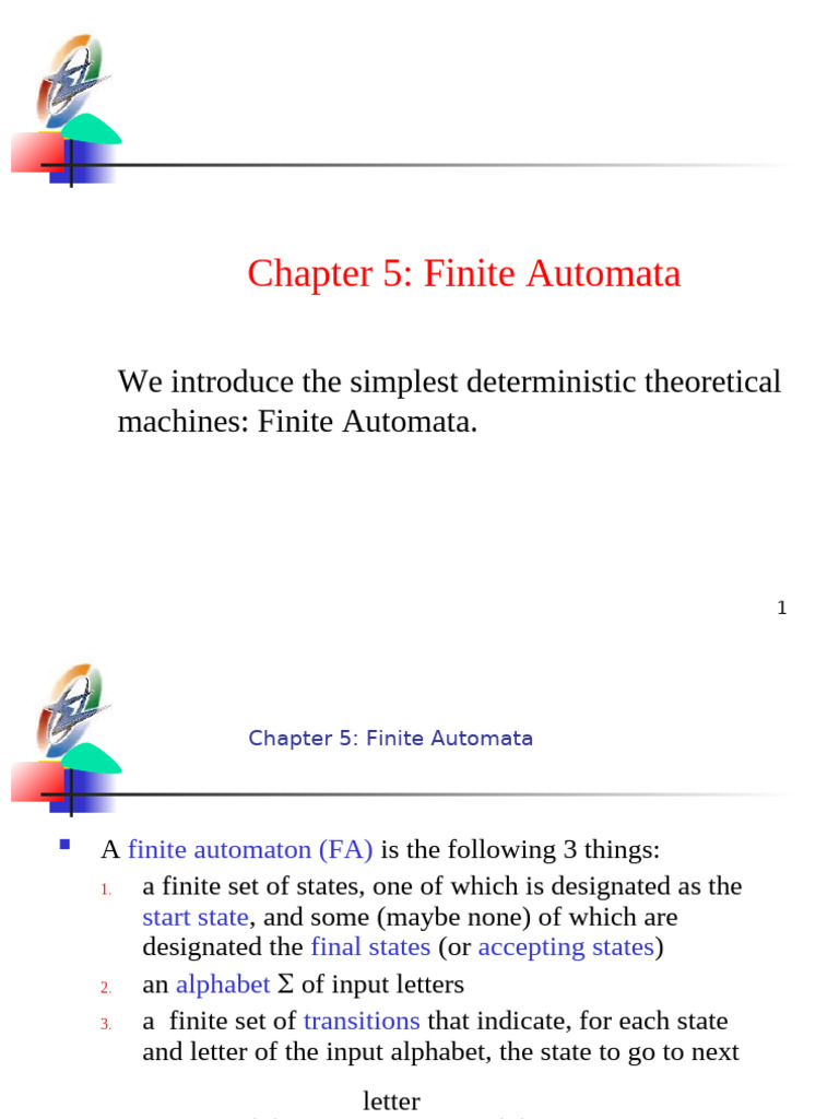 Chapter - 5 Finite Automata | PDF