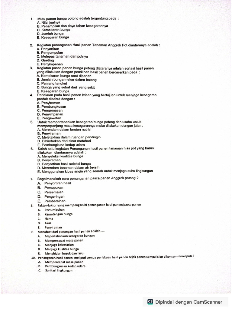 Soal Ulangan ATH | PDF