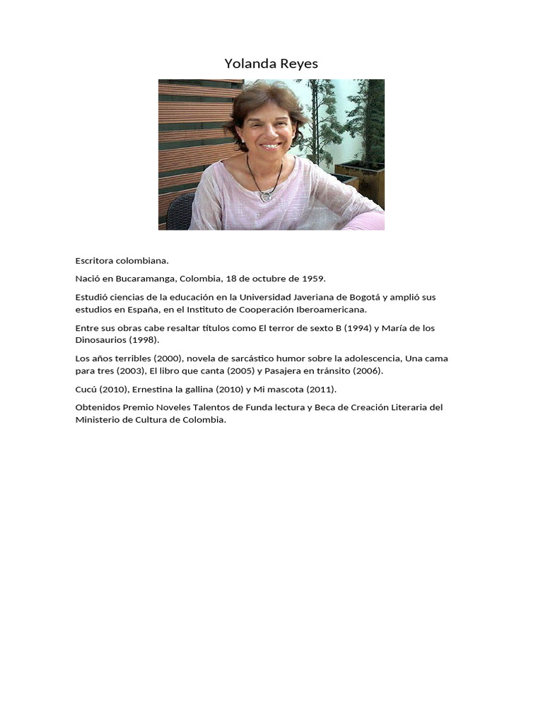 Yolanda Reyes | PDF | General Fiction