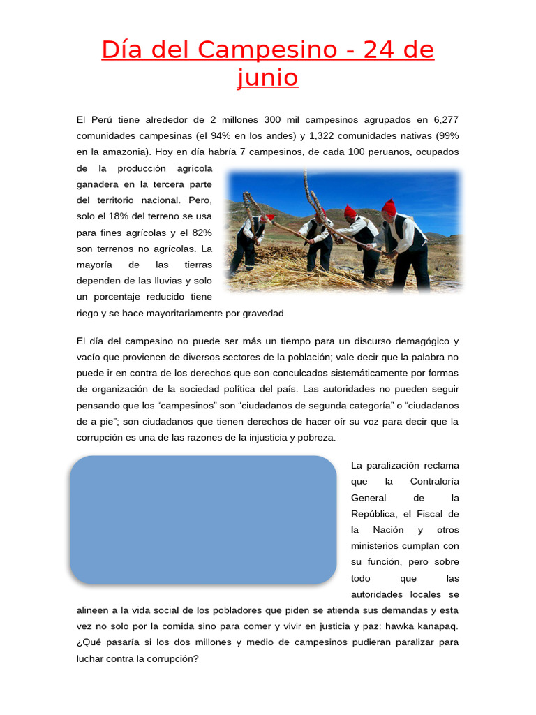 Día Del Campesino | PDF