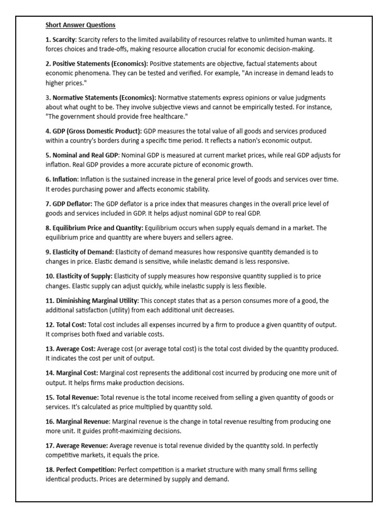 Economics Solution | PDF