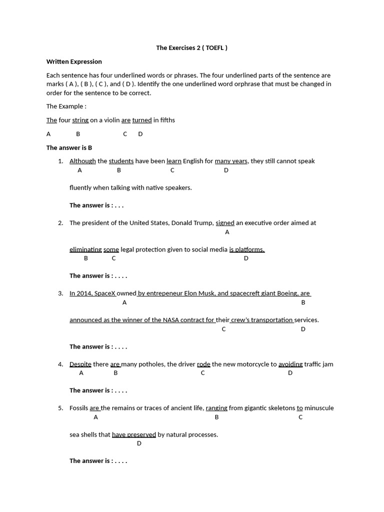 The Exercises 2 | PDF