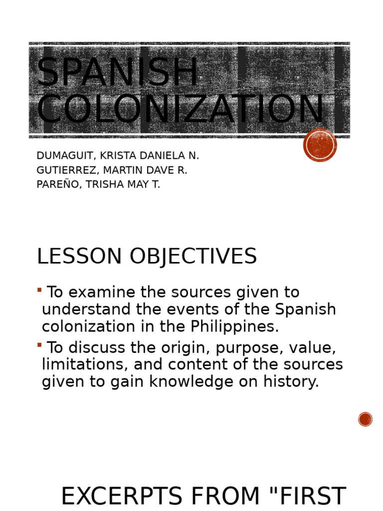 HIST-1-SPANISH-COLONIZATION | PDF