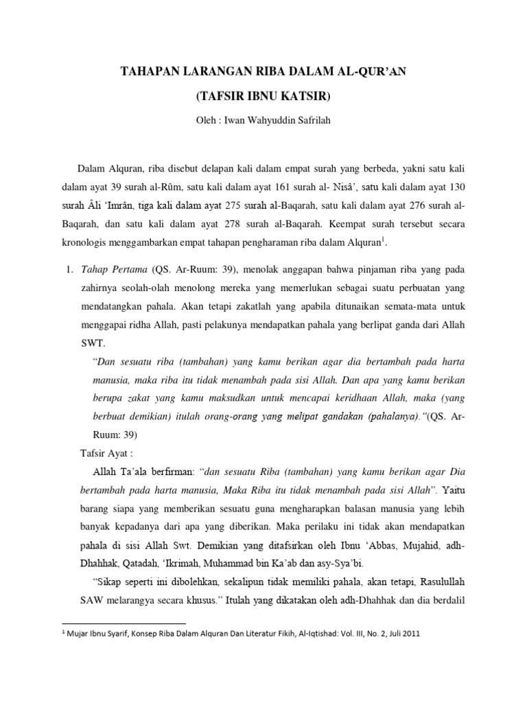 TAHAPAN_LARANGAN_RIBA_DALAM_AL_QURAN_TAF | PDF
