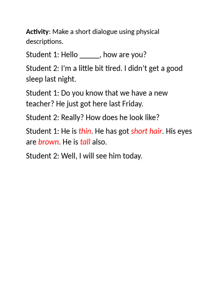 Dialogue Grade 6 | PDF