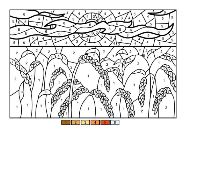 Field Color by Number Coloring Page | PDF