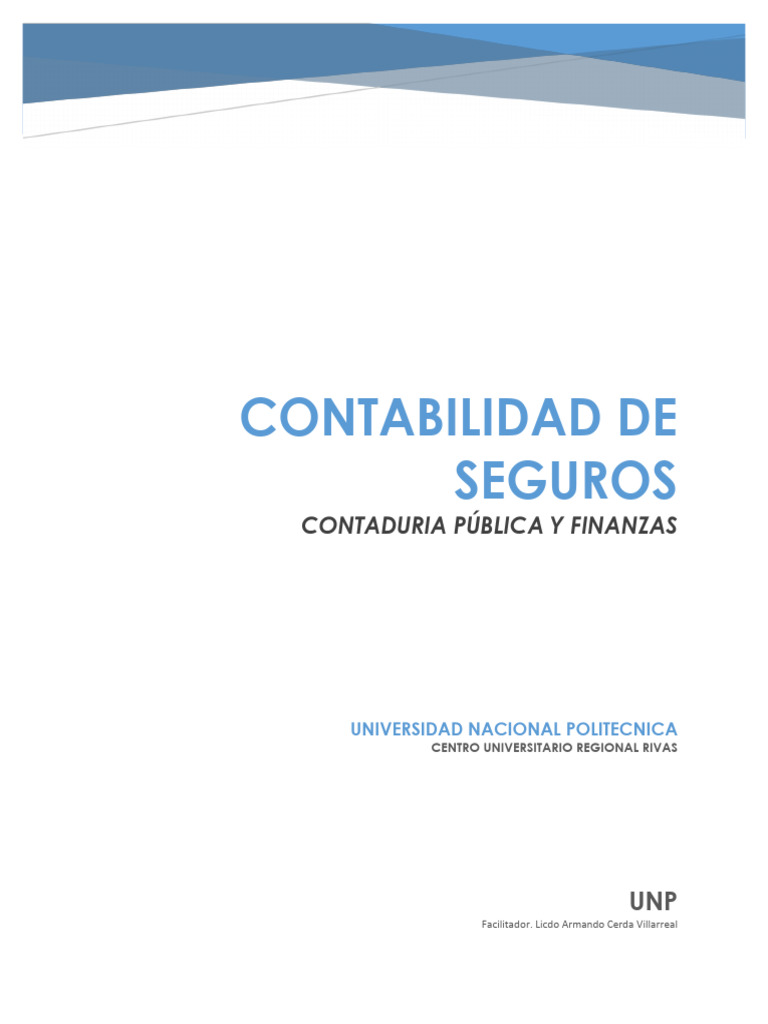 Dossier y Silabo Contabilidad de Seguros | PDF | Póliza de seguros | Seguro