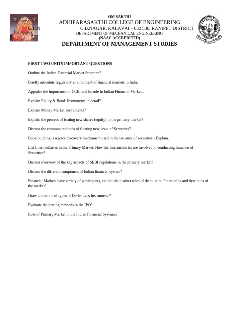 IAT1 Important Questions | PDF