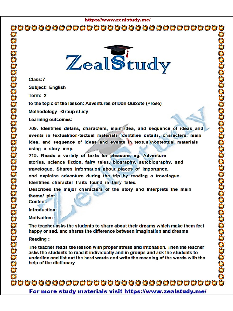 T II Adventures of Don Quixote (Prose) | PDF