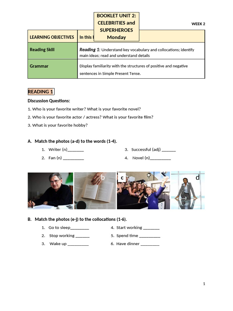 Booklet Unit 2 Materials | PDF