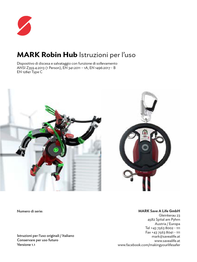 MARK Robin - Hub Istruzioni Per I'Uso - Version 1.3 | PDF