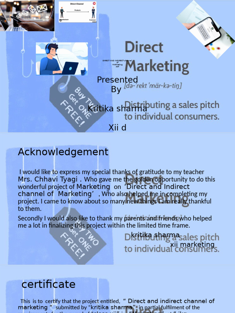 Marketin PPT On Direct and Indirect Channel in Marketing | PDF ...